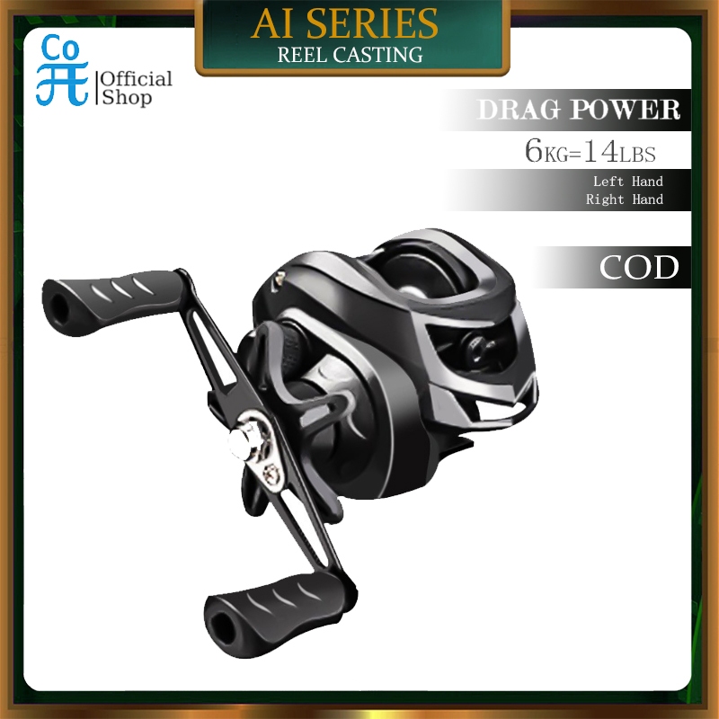 Jual COD Baitcasting Reel 10kg drag 18+1BB kiri bc reel 7.2:1 Fishing ...