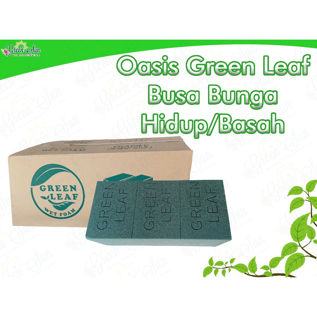 Jual Oasis Basah Green Leaf untuk 1 pcs - Media Bunga Basah - Rangkaian ...