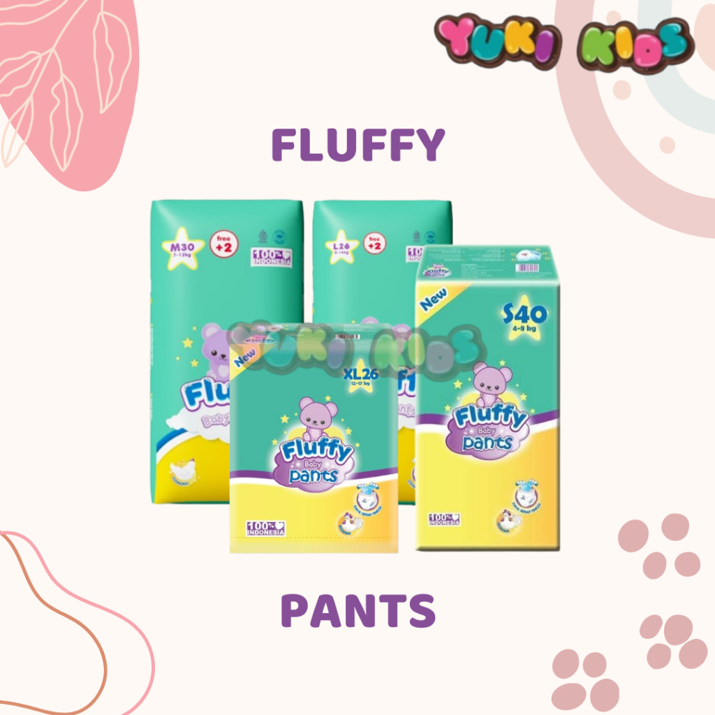 Jual Fluffy Pants Kemasan Standart S40/M30/L26/XL26 (Tipe Celana ...