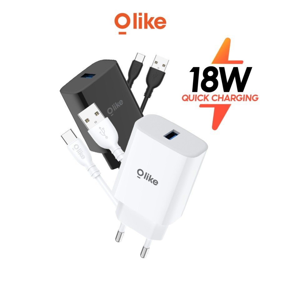 Jual Olike C301 18W Adaptor Charger + Kabel USB-C Type-C Lightning ...