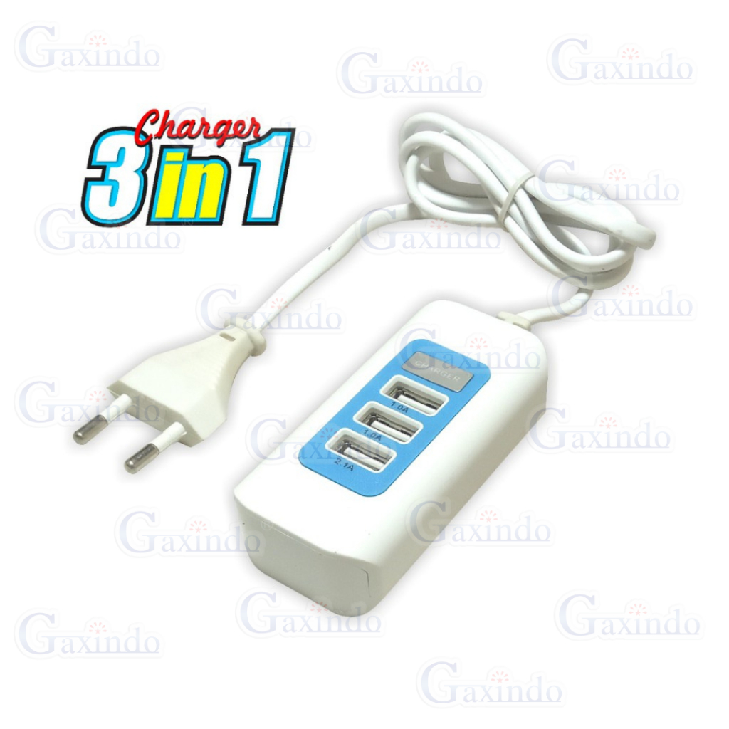 Jual ADAPTOR USB 3 PORT FAST CHARGER A1230 COLOKAN CAS FAST CHARGING ...