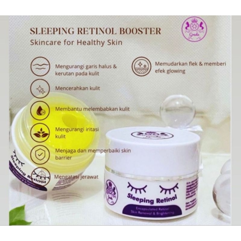 Jual RETINOL SLEEPING MASK CREAM MALAM DOSTING GRADA BEAUTIE | Shopee ...