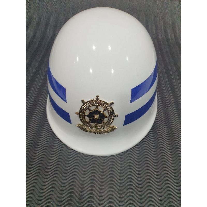 Jual Helm Panji POL PP Lis Biru dua | Helm Panji Upacara POL PP Lis Dua ...