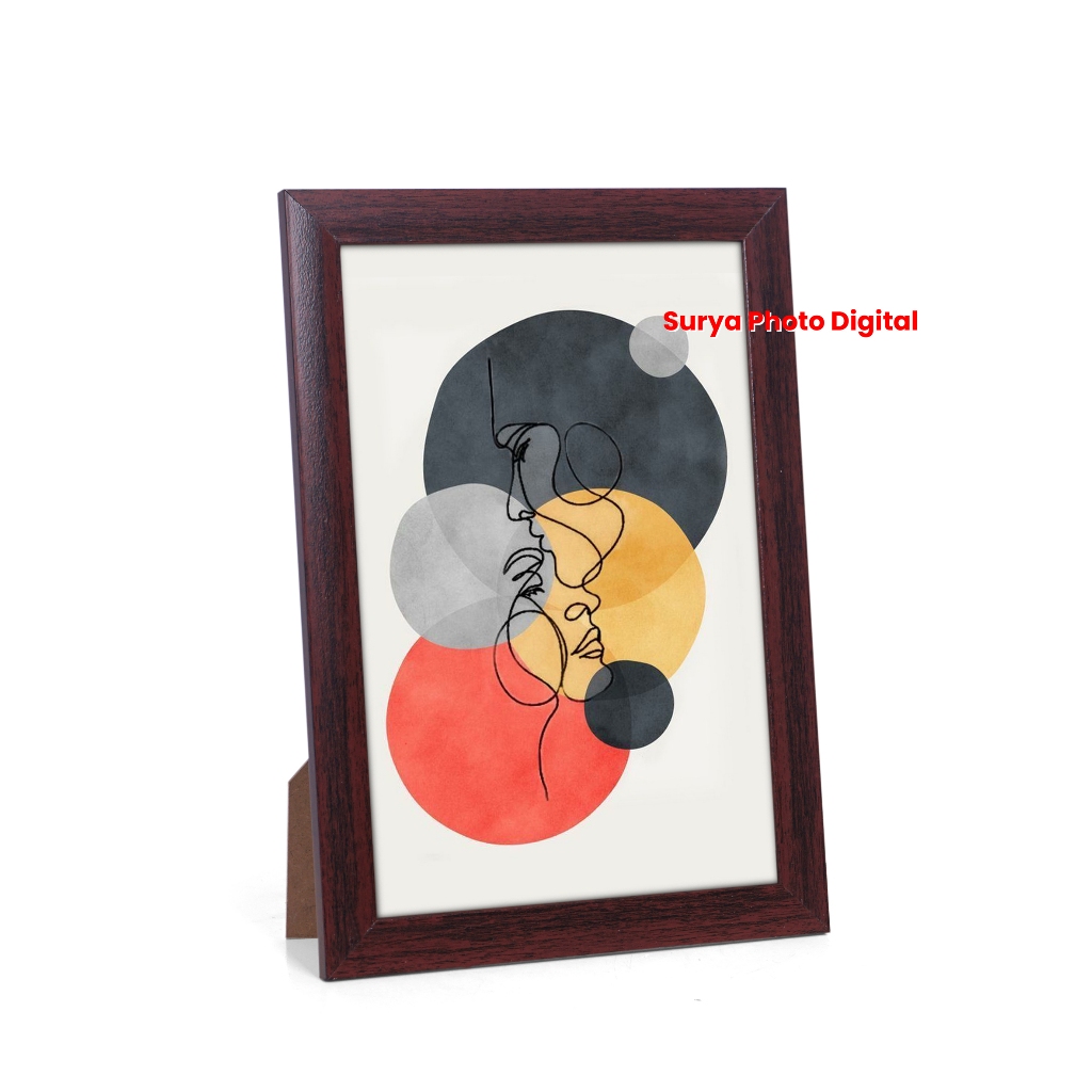 Jual Frame Bingkai Pigura Foto Minimalis Warna Coklat/Brown Ukuran 8RW ...