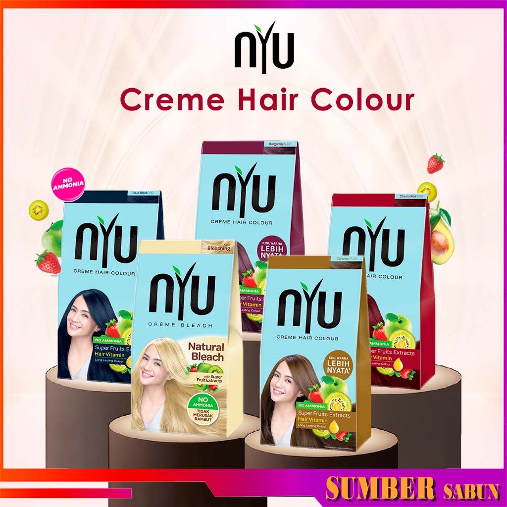 Jual NYU Creme Hair Colour Pewarna Rambut Nyu Cat Rambut | Shopee Indonesia