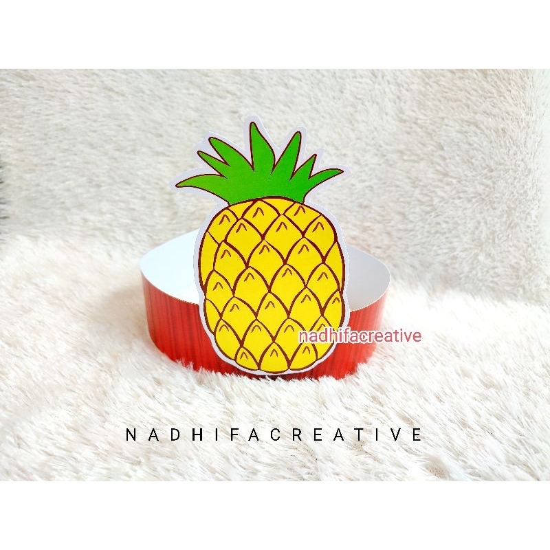 Jual Topi Gambar Buah-Buahan: Nanas, jeruk manis, lemon, melon ...