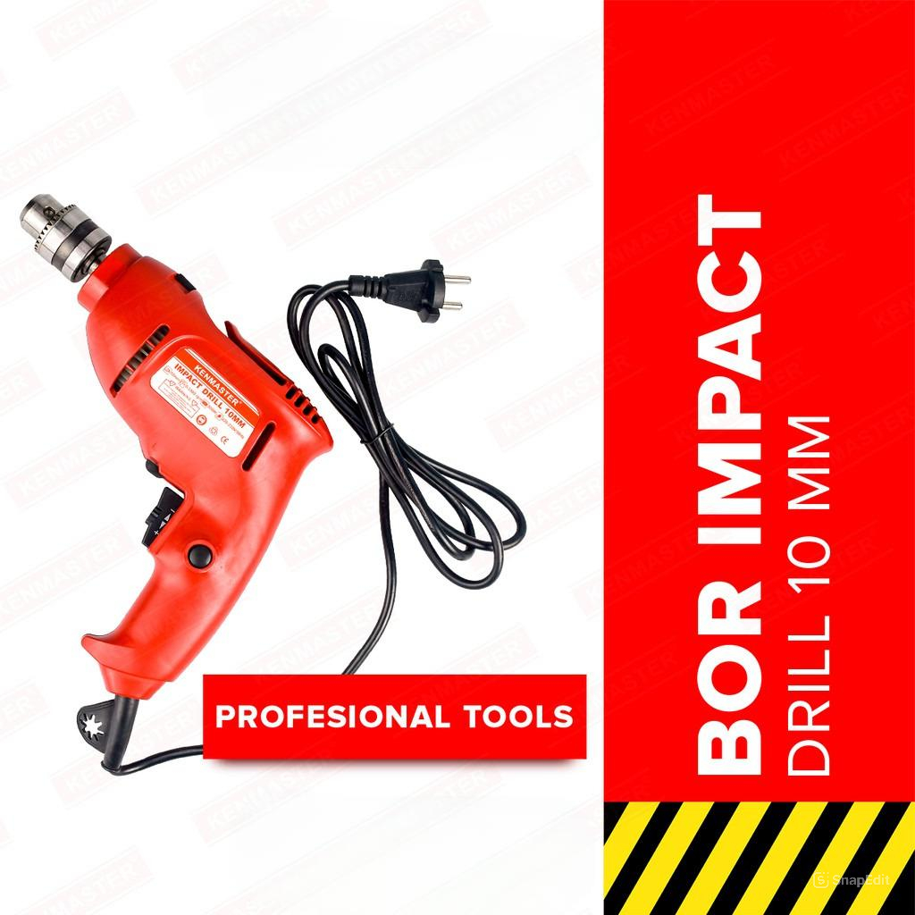 Jual Kenmaster Bor Impact 10MM Electric Drill 300Watt RIVERS Merah ...