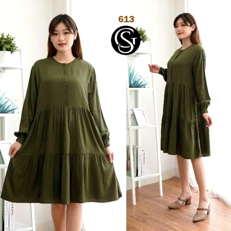 Jual tunik wanita terbaru / tunik wanita rempel polos katun twiill 30s ...