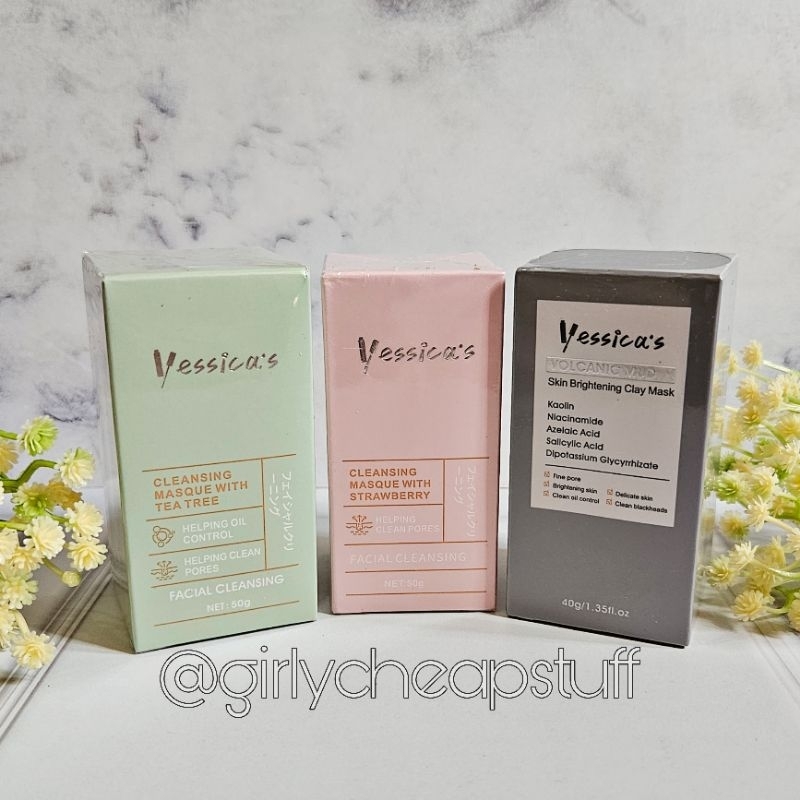 Jual Yessica's Tea TreeStrawberry Volcanic Mud Anti Pores Acne Clay ...
