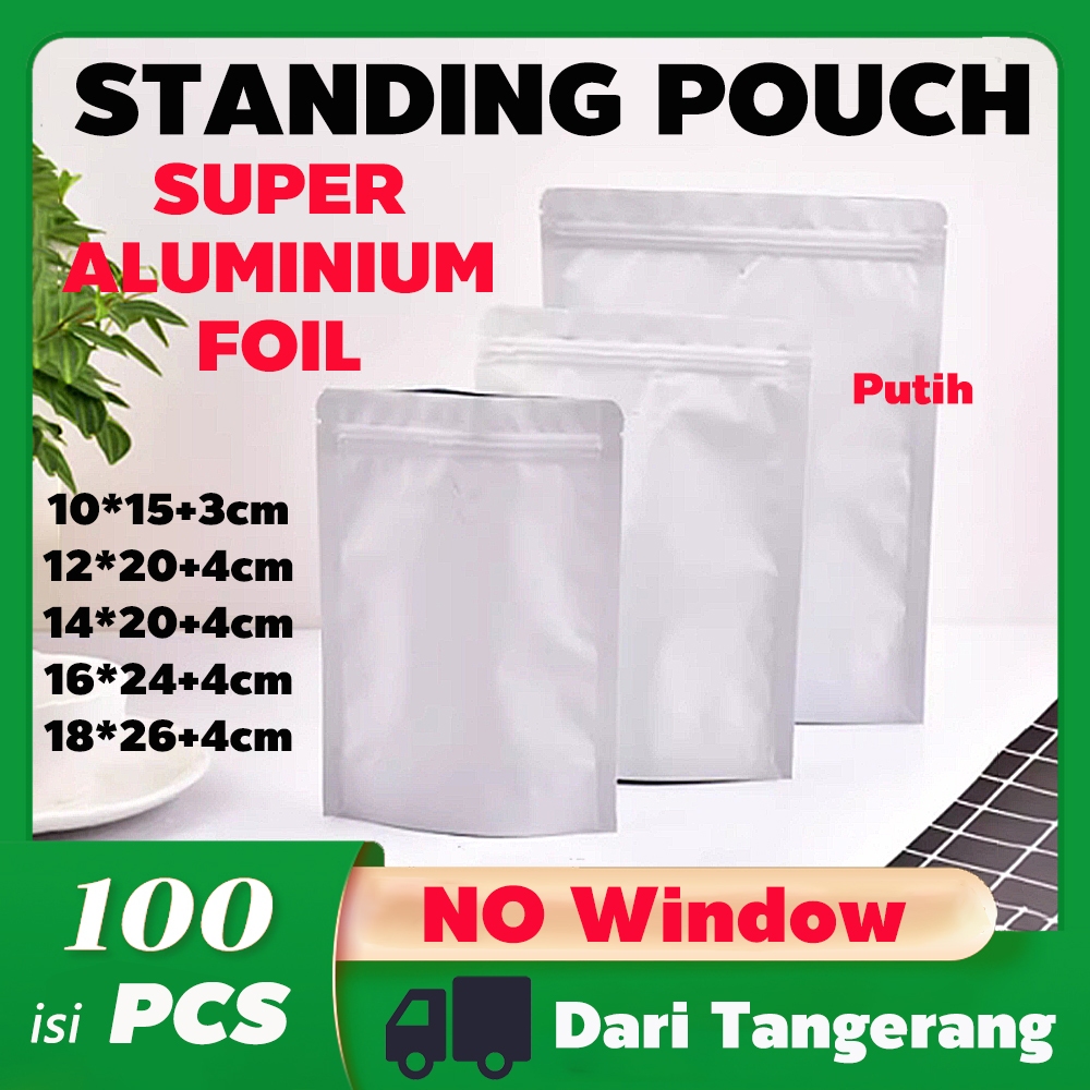 Jual KEMASAN STANDING POUCH FULL ALUMUNIUM PLASTIK KLIP KEMASAN isi ...