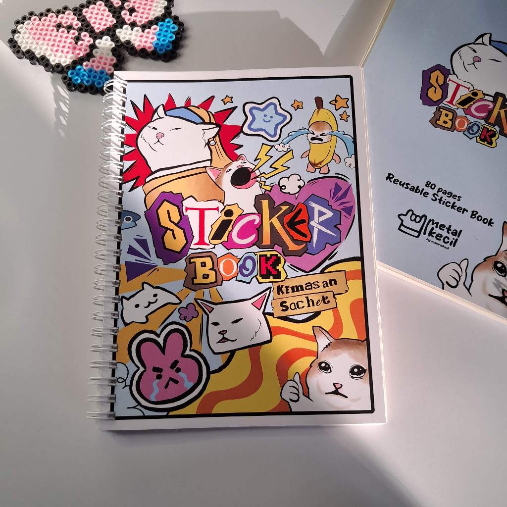 Jual METAL KECIL Sticker Book | Buku Koleksi Sticker A5 | Reusable ...
