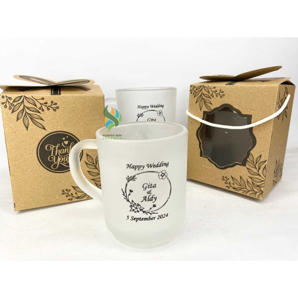 Jual Souvenir Sablon Gelas CG Kaca Doff Cangkir Minum Teh Kopi Tumbler ...