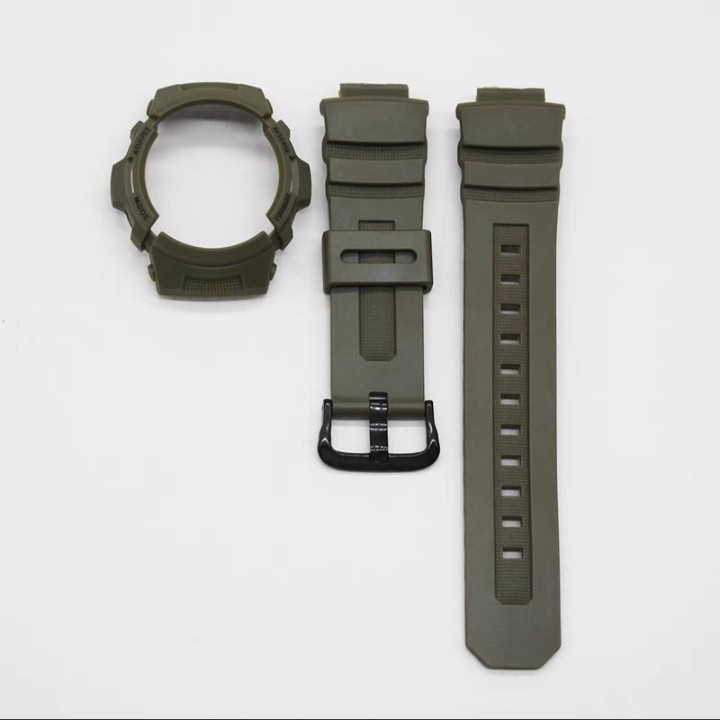 Jual BNB Bezel strap G Shock AW 590 591 AWG M100 M101 Green Letter ...