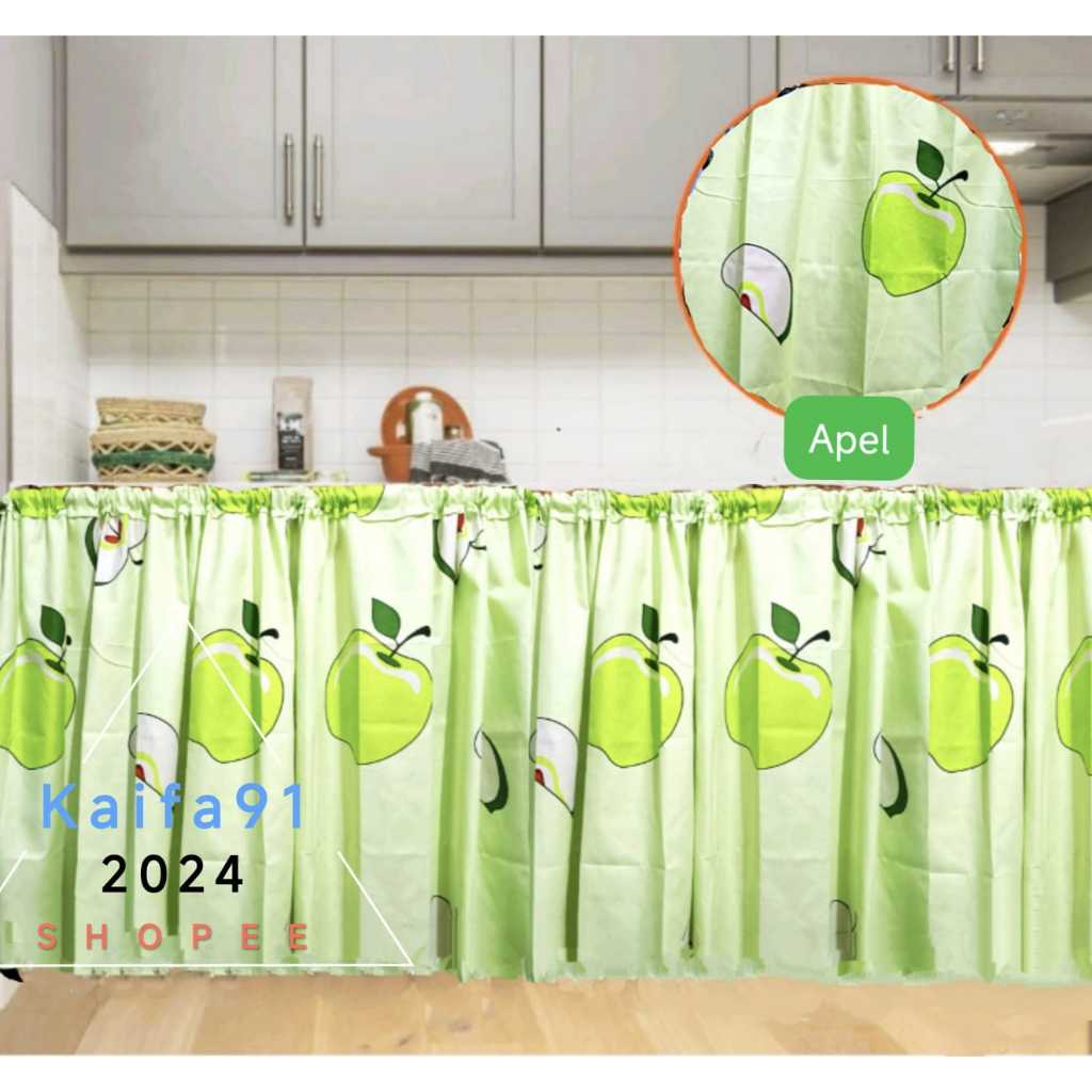 Jual Gorden Kolong Dapur Minimalis Uk +-100 x 70 cm Bonus Tali | Shopee ...
