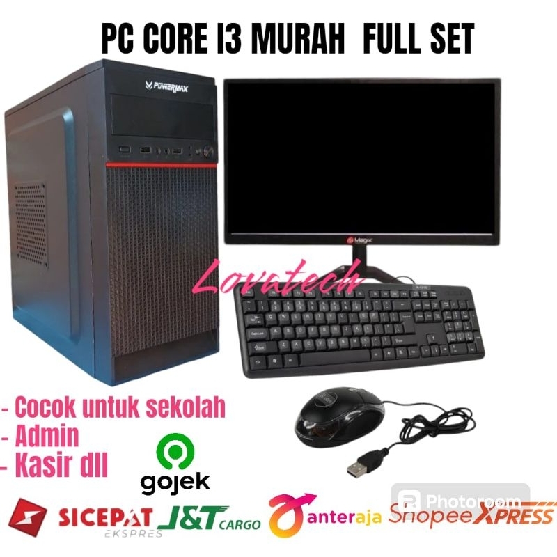 Jual CPU RAKITAN CORE I3 FULLSET MURAH/ PC RAKITAN FULLSET CORE I3 RAM 4GB/8GB + SSD 128GB/256GB ...
