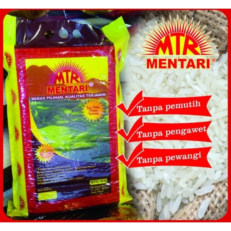 Jual ( PROMO ) BERAS MENTARI 5Kg - BERAS PREMIUM JAWA TIMUR | Shopee ...