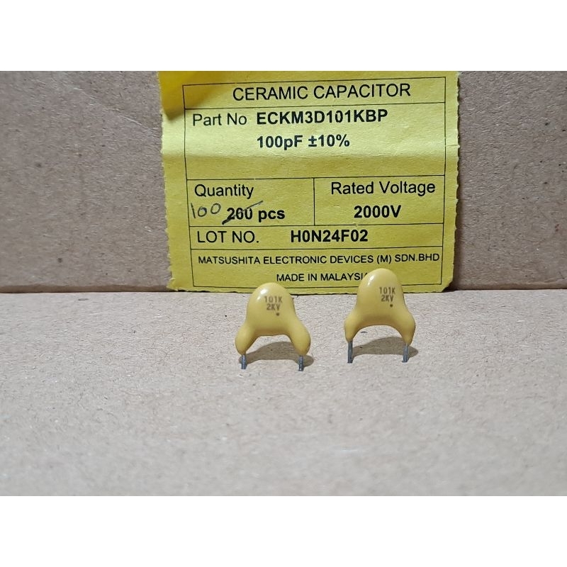 Jual Capacitor Ceramic 100 Pf / 2 KV Original . | Shopee Indonesia