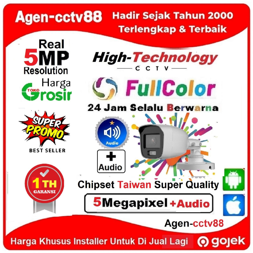 Jual CCTV / Camera / Outdoor / ColorVu + Audio 5MP High Tech 24Jam Selalu Berwarna Harga Promo ...