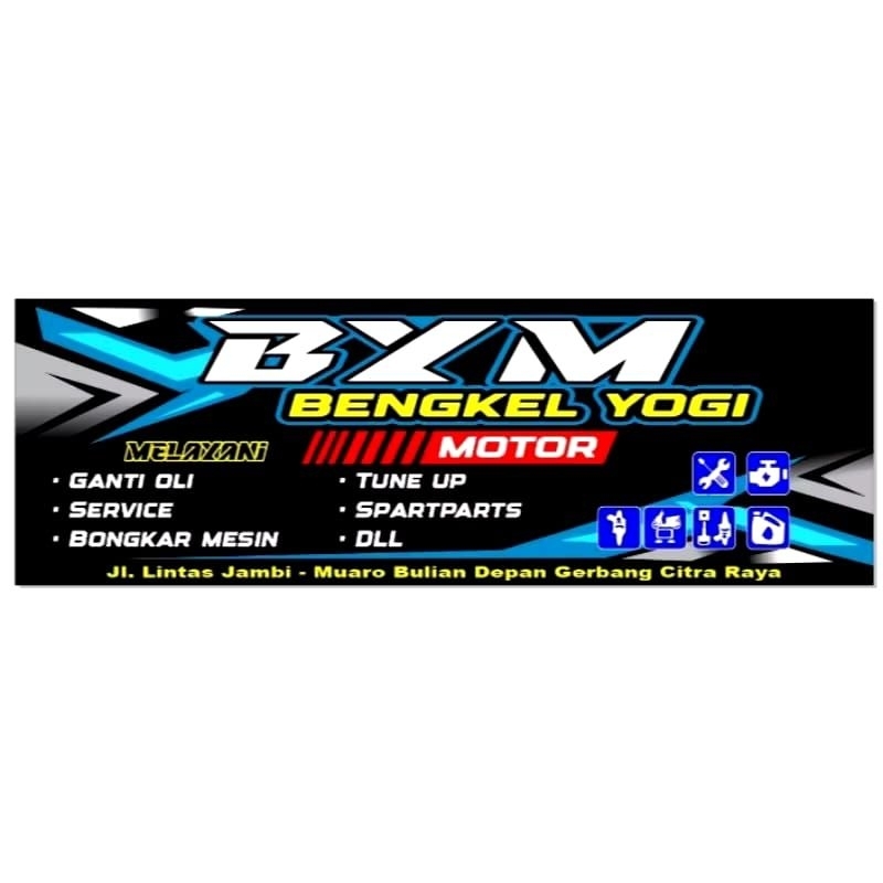Jual Cetak Banner Bengkel sepeda motor berbagai ukuran bisa riquest ...