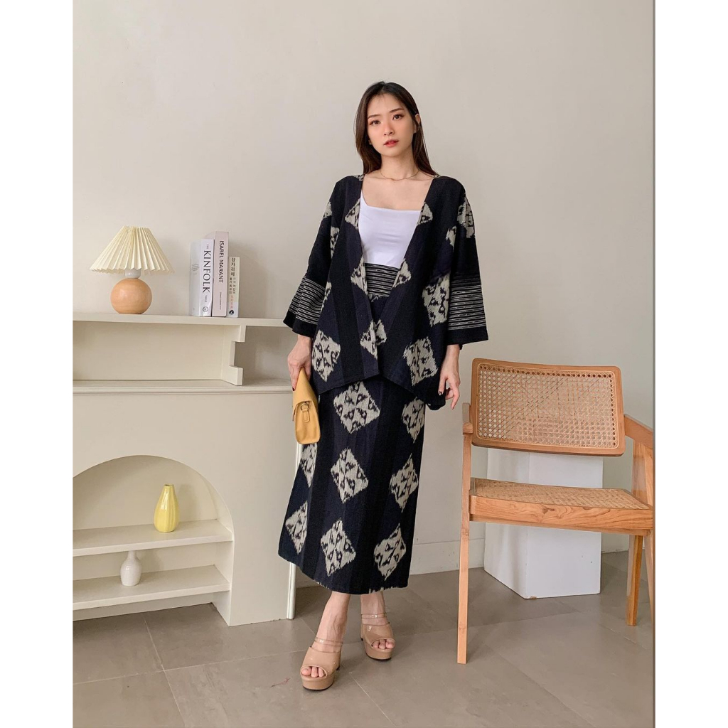 Jual SETELAN WANITA TENUN JIHAN BLACK SPRING BAJU KONDANGAN COUPLE ...