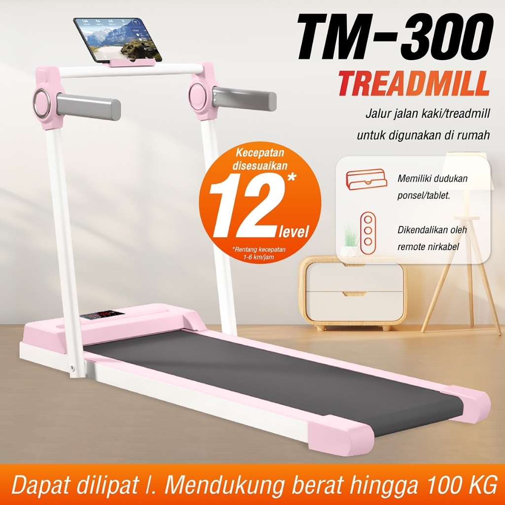 Jual BG SPORT Treadmill Electric Lipat Portable Running Pad Alat ...