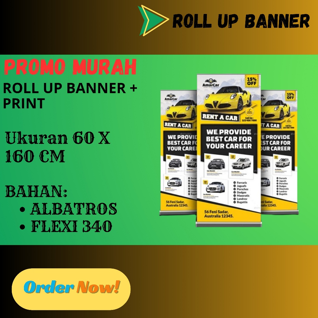 Jual CETAK ROLL UP BANNER MURAH | Shopee Indonesia
