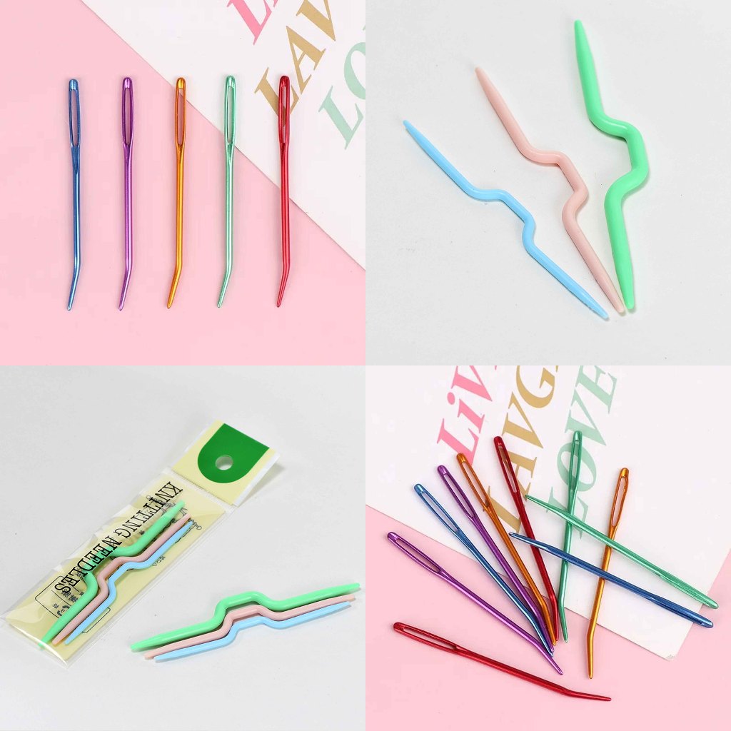 Jual Jarum Rajut Crochet Ujung Bengkok/Alumunium Bent Tapestry Needle ...