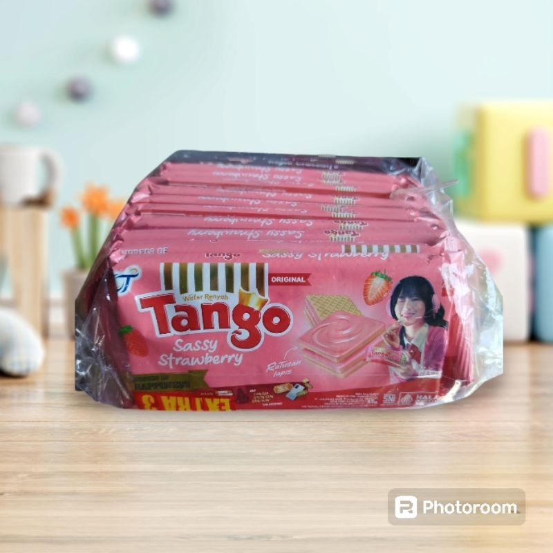 Jual tango wafer x jkt48 rasa strawberry (isi 10pcs + 2pcs) | Shopee ...