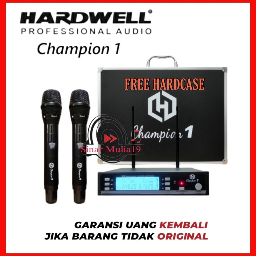 Jual Mic Wireless Hardwell CHAMPION 1 Original Double Mic Handheld ...