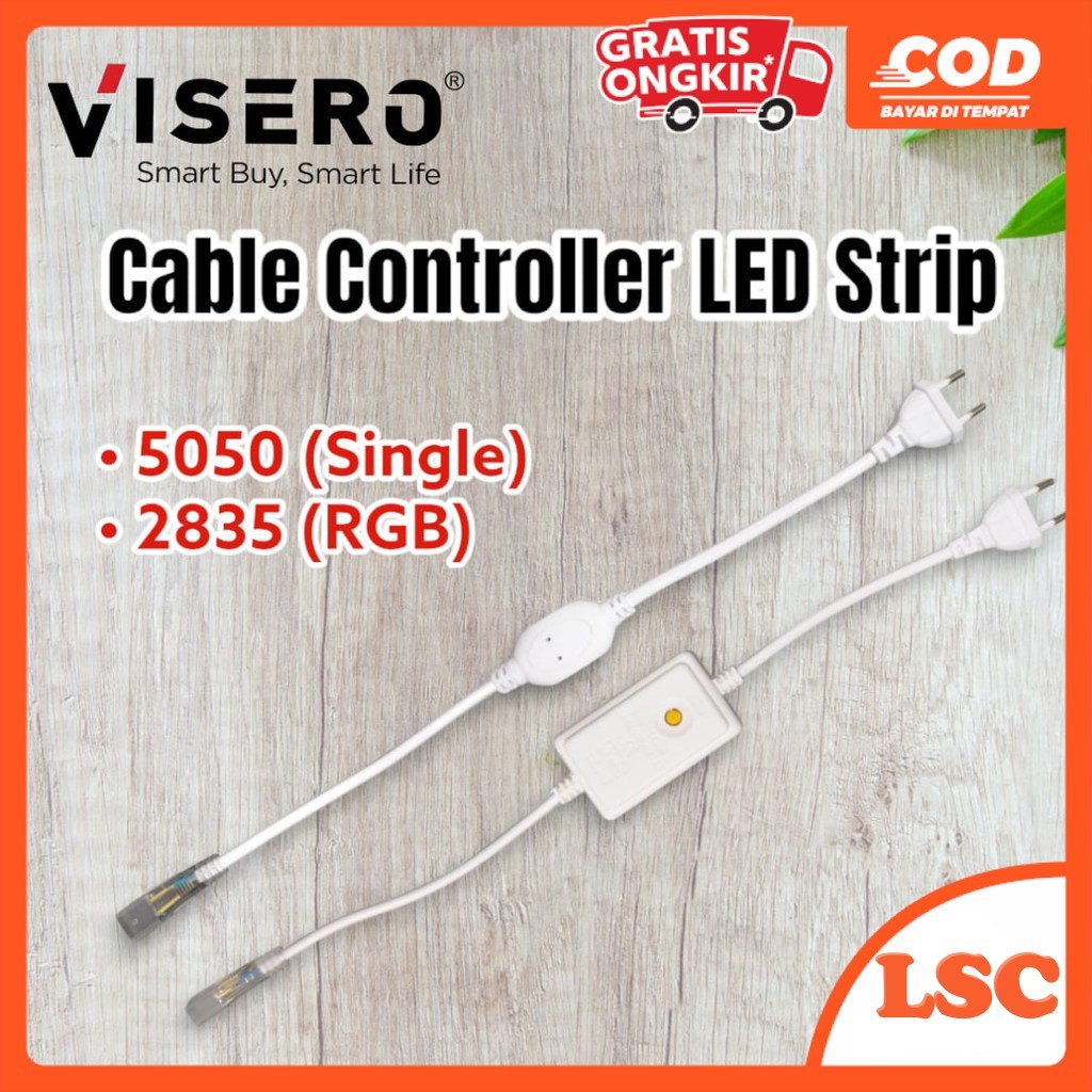 Jual VISERO Socket / Soket / Cable Controller LED Strip 5050 Single ...