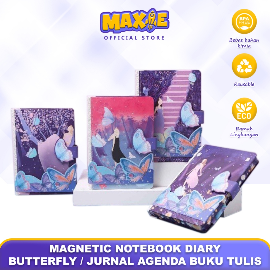 Jual Magnetic Notebook Diary Butterfly / Jurnal agenda Buku tulis ...