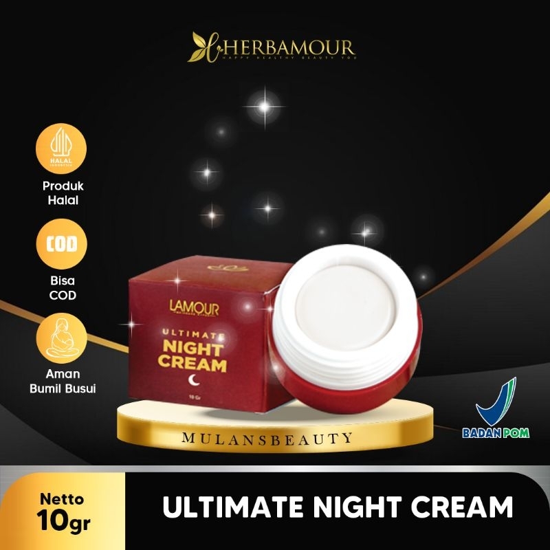 Jual ULTIMATE NIGHT CREAM LAMOUR | NIGHT CREAM LAMOUR | KRIM MALAM ...