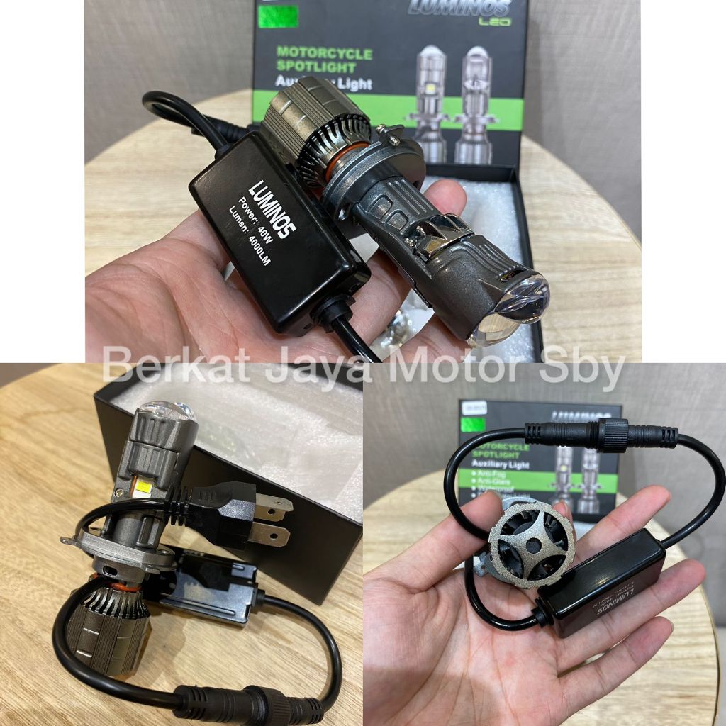 Jual LAMPU MINI PROJECTOR PROJIE BILED MOTOR MOBIL H4 LUMINOS LED 2 ...