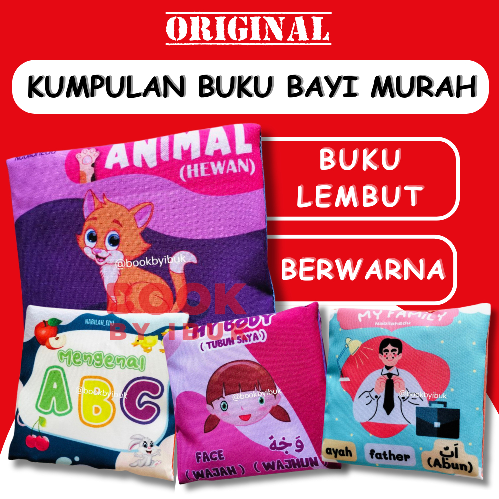 Jual BUKU LEMBUT BERWARNA, Soft Book Bayi, Buku Bayi, Mainan Bayi Mini ...