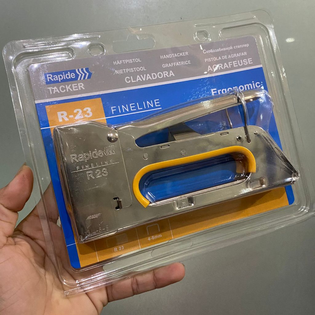 Jual PROMO !!! HAND STAPLES GUN TACKER R23 RAPIDE STAPLER TEMBAK MANUAL ...