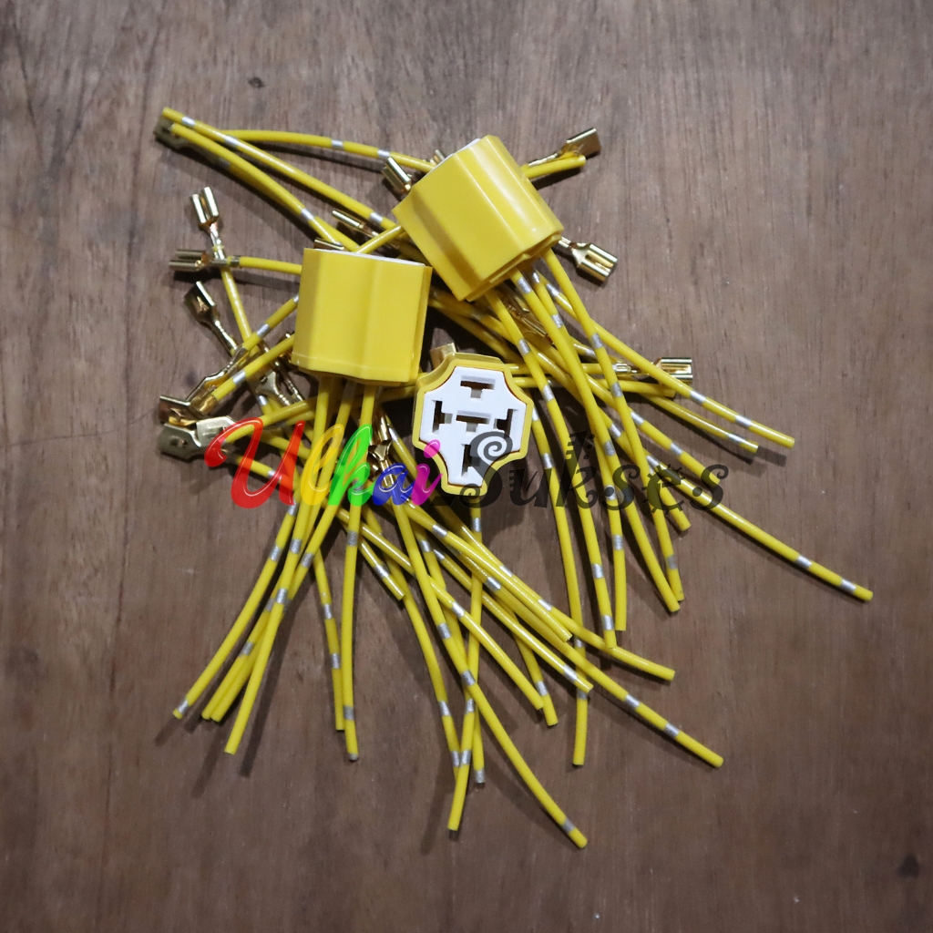 Jual Socket Relay Keramik 5 Atau 4 Pin Plus Kabel Bintik 1.5mm 11cm ...