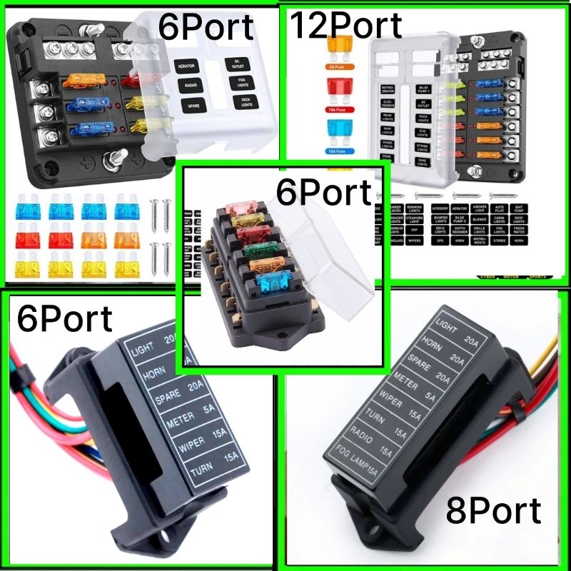Jual rumah sekring 12 port indikator led. Fuse box . kotak sekring ...