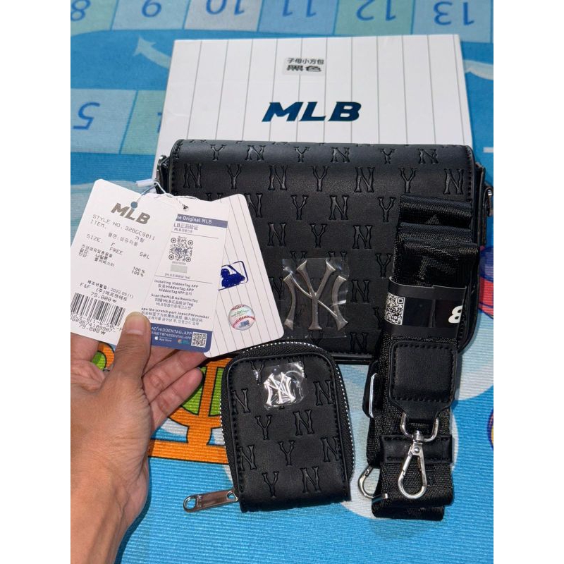 Jual Tas MLB wanita original new warna hitam tali tebal riya | Shopee ...