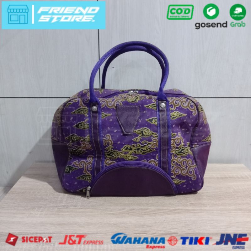 Jual Tas Travel Batik Ungu (Second) | Shopee Indonesia