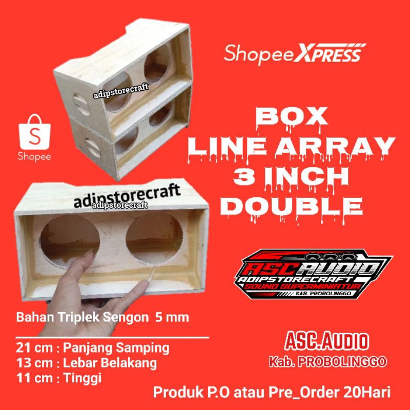 Jual Box Line Array 3 inch double V | Shopee Indonesia