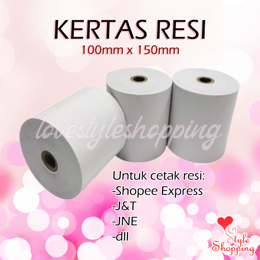 Jual Kertas Resi Sticker/ Ukuran 100 x 150 mm Thermal Label Direct Barcode isi 250 Pcs Ukuran A6 ...
