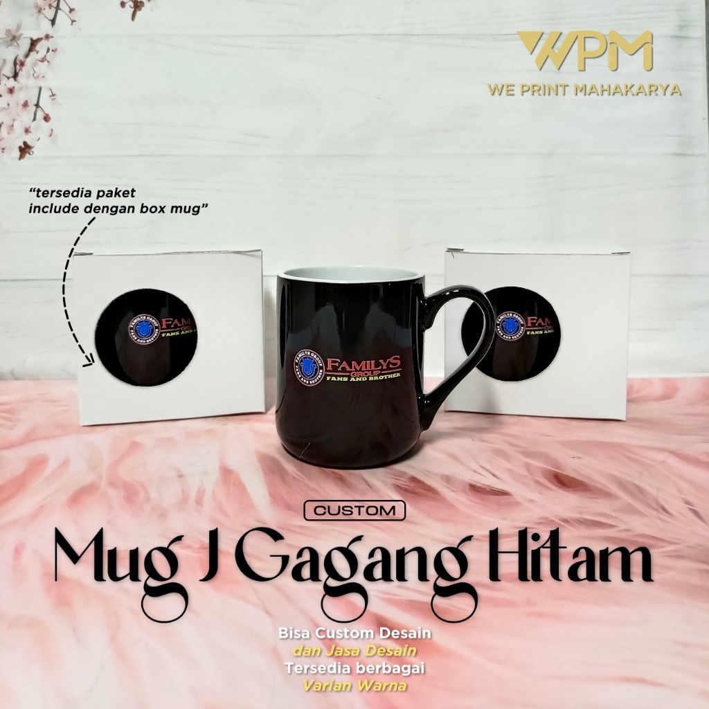 Jual CUSTOM GELAS /CUSTOM GELAS ECERAN SATUAN / GELAS GAGANG J HITAM ...