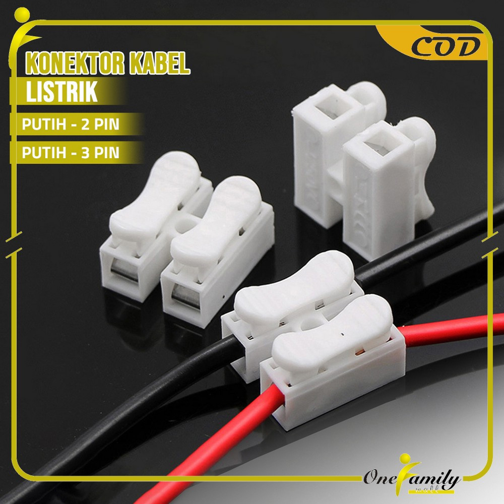 Jual ONE-C1077 Konektor Kabel Listrik 2pin 3pin Quick Connect Terminal ...