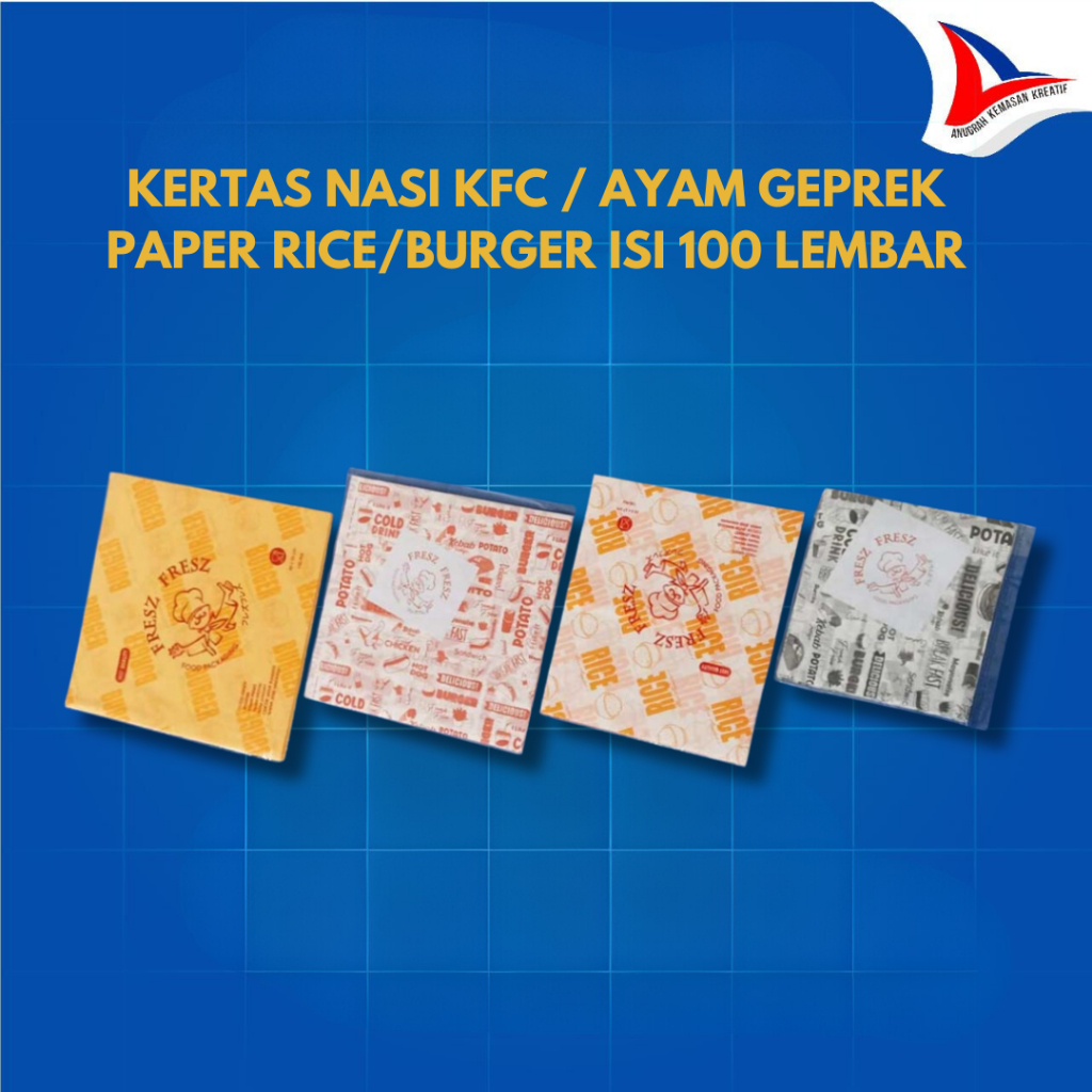 Jual Kertas Nasi KFC / Ayam Geprek / Kertas Burger / Paper Rice Merk ...