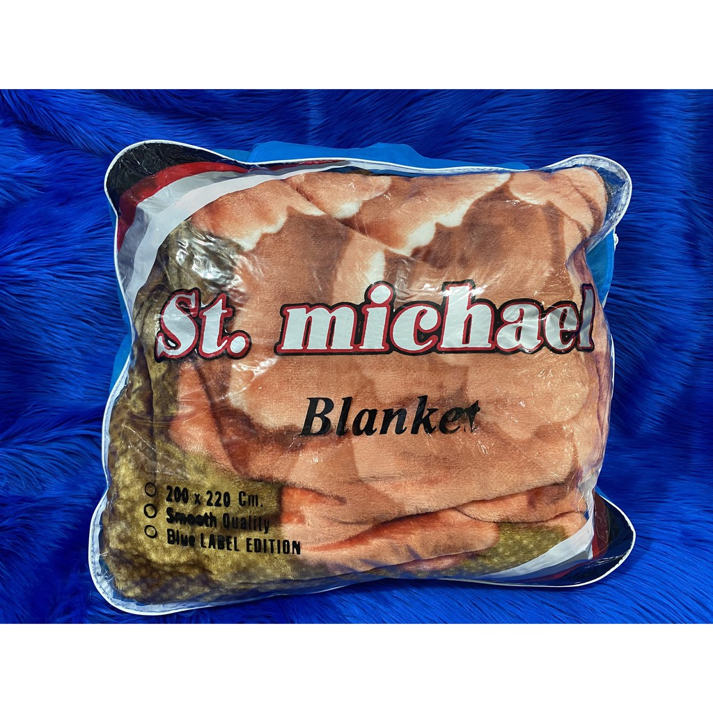 Jual SELIMUT ST MICHAEL BIRU / BLUE 200 X 220 CM | Shopee Indonesia