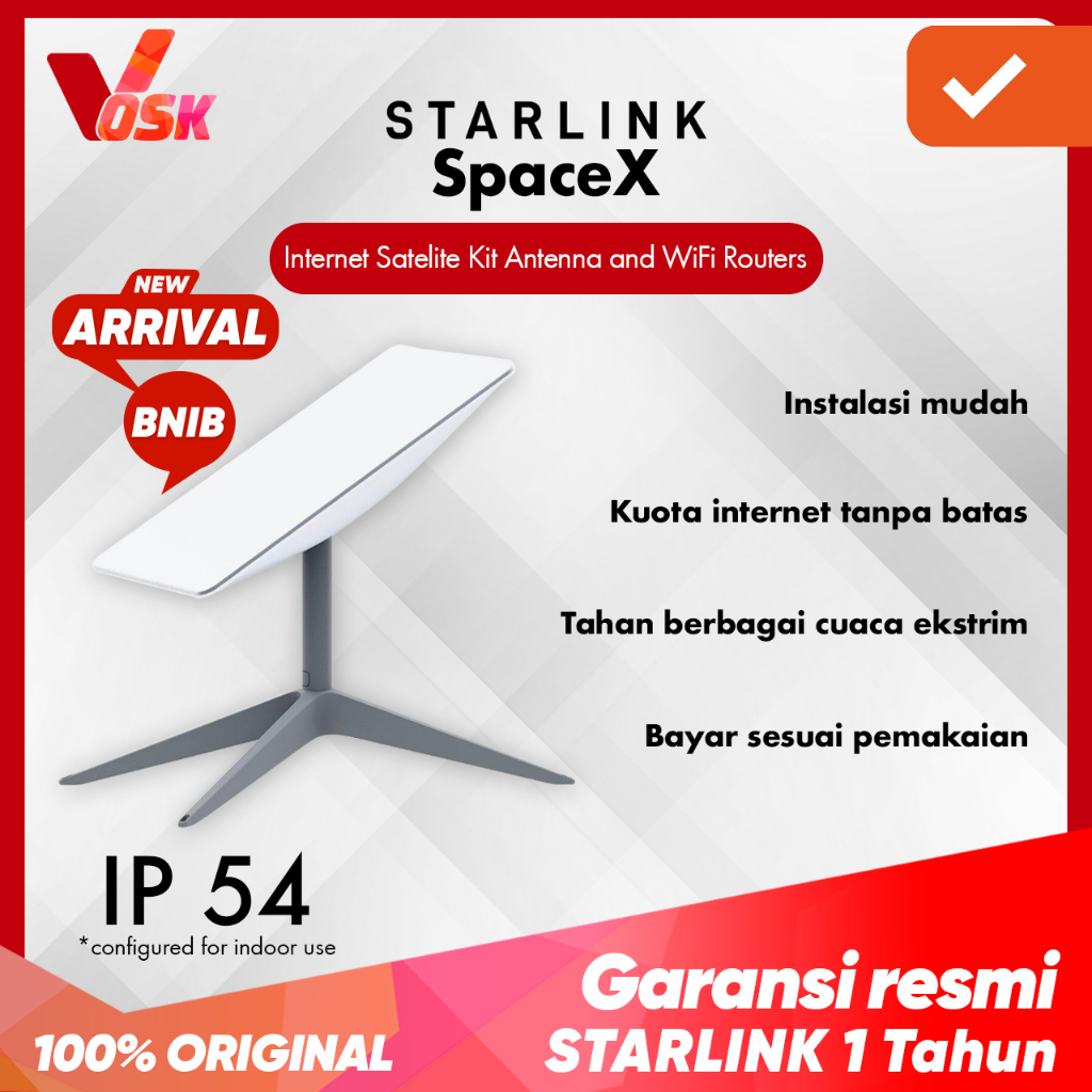 Jual STARLINK Standard Internet Kit Satellite Antenna & WiFi Router Kit ...