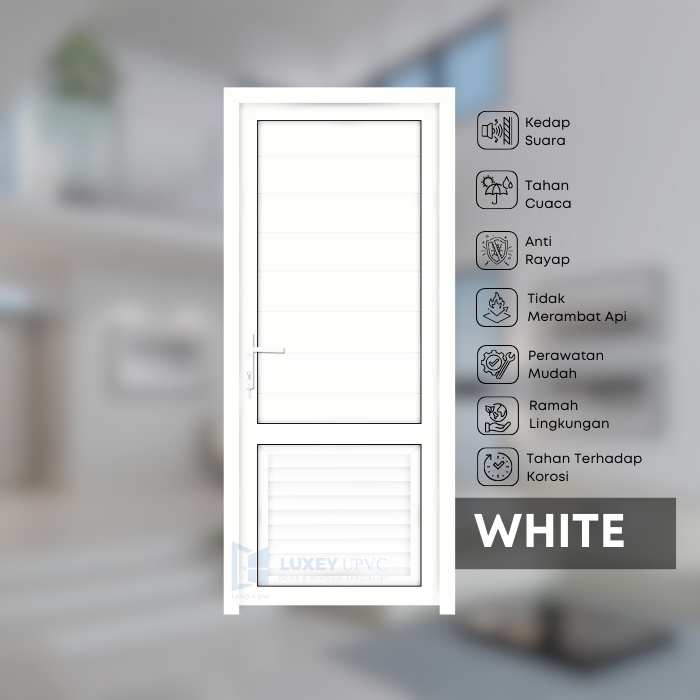 Jual PINTU UPVC EKONOM FULL PANEL + JALUSI | Shopee Indonesia