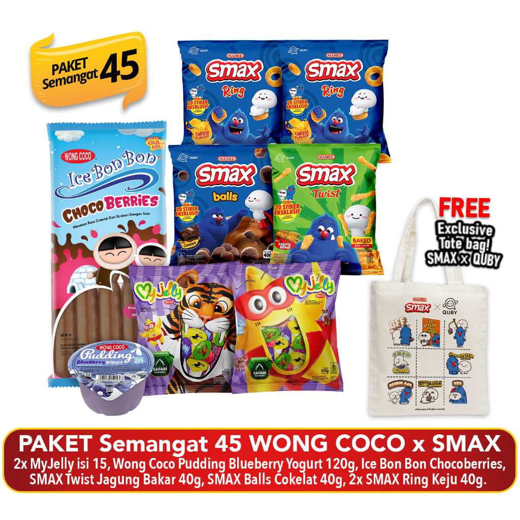Jual PAKET SEMANGAT 45 ( WONG COCO X SMAX, Free Tote Bag ) | Shopee Indonesia