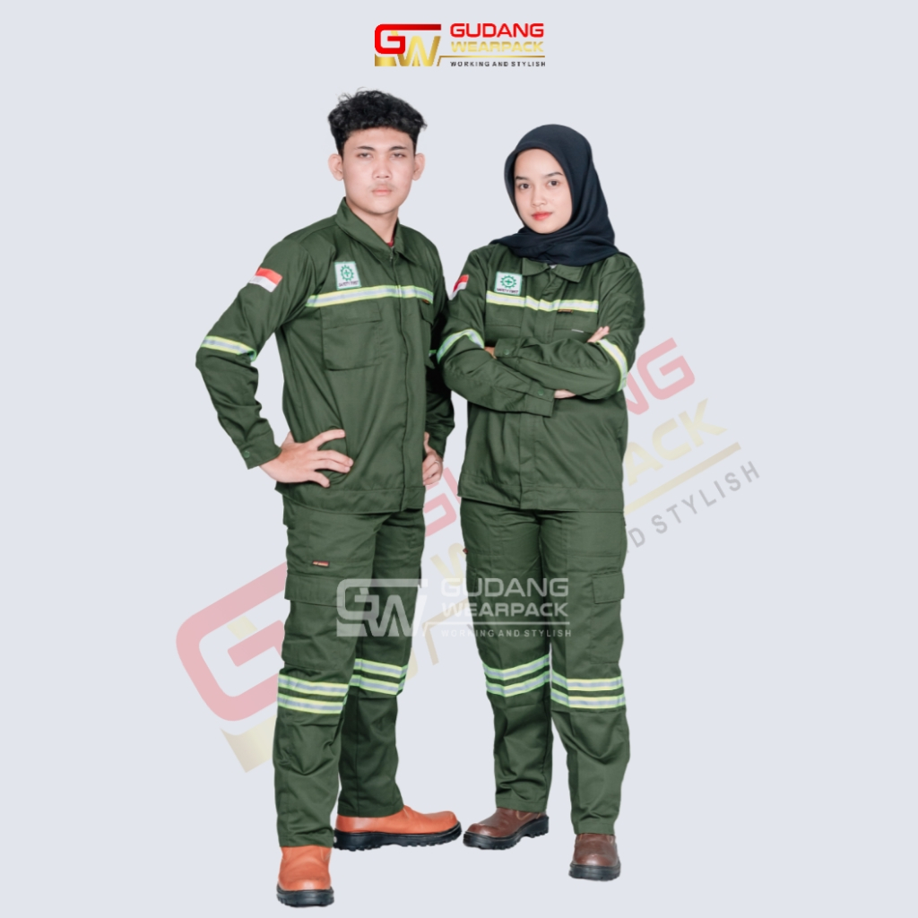 Jual WEARPACK SETELAN Wearpack ARMY\lengan panjang\sleting/BAJU KERJA ...