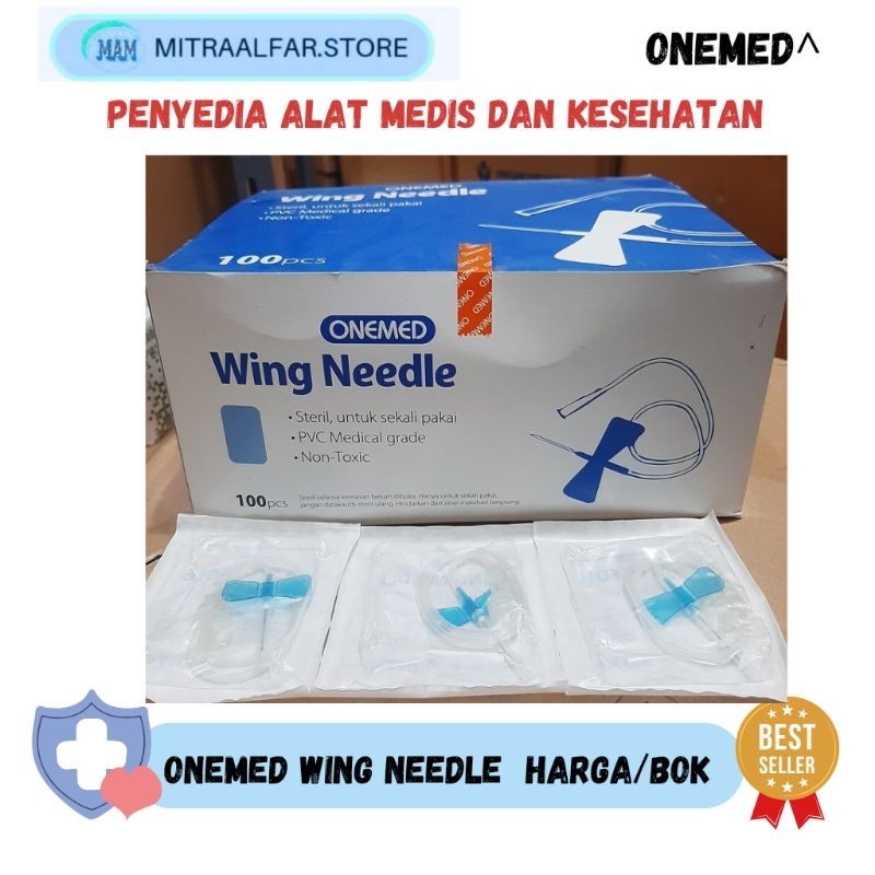 Jual Wing Needle Onemed Winged Infusion Selang Infus No 23 25 27 Isi 100pcs | Shopee Indonesia